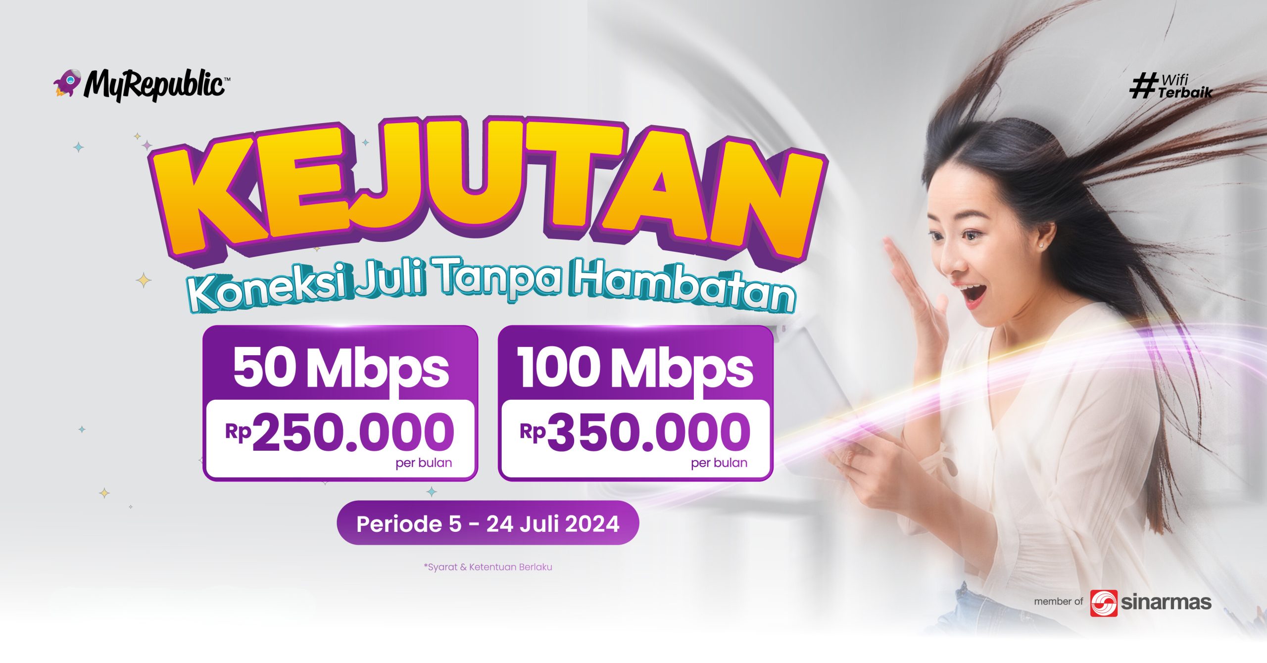 Promo Pasang Baru MyRepublic - Diskon hingga 40%