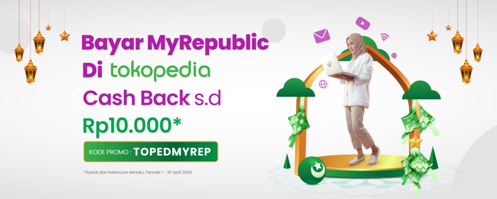 Promo Pembayaran via Tokopedia - Pasang WiFi MyRepublic